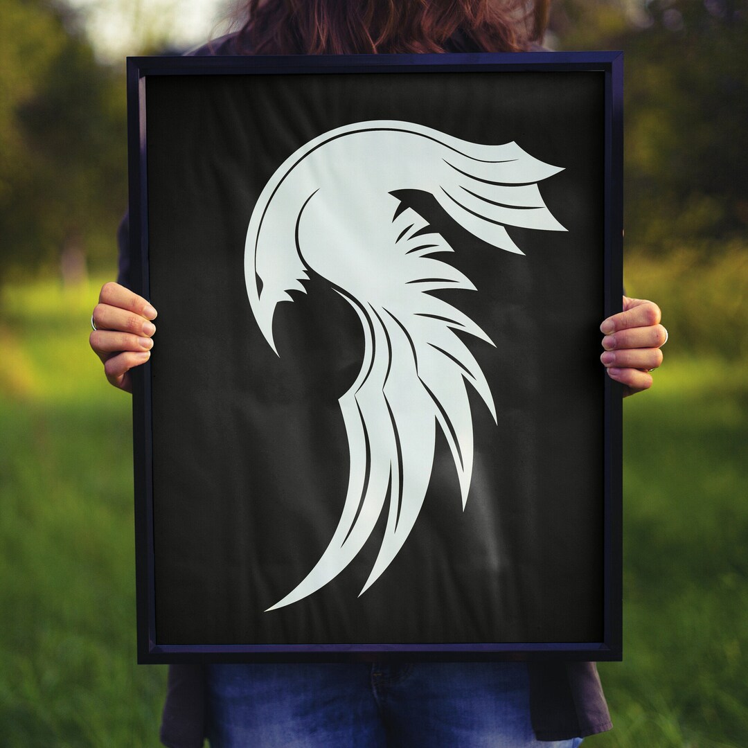 Flying Raven Svg Dxf Laser Cut Files Crow Svg Files for Cricut Dxf for ...