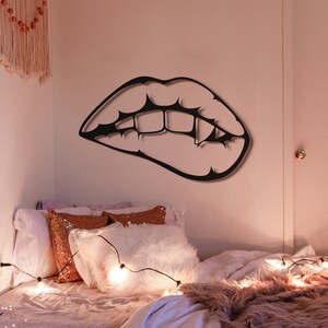 Vampire Lips Svg Dxf Laser Cut Files Halloween Decor Wall Art Svg File ...