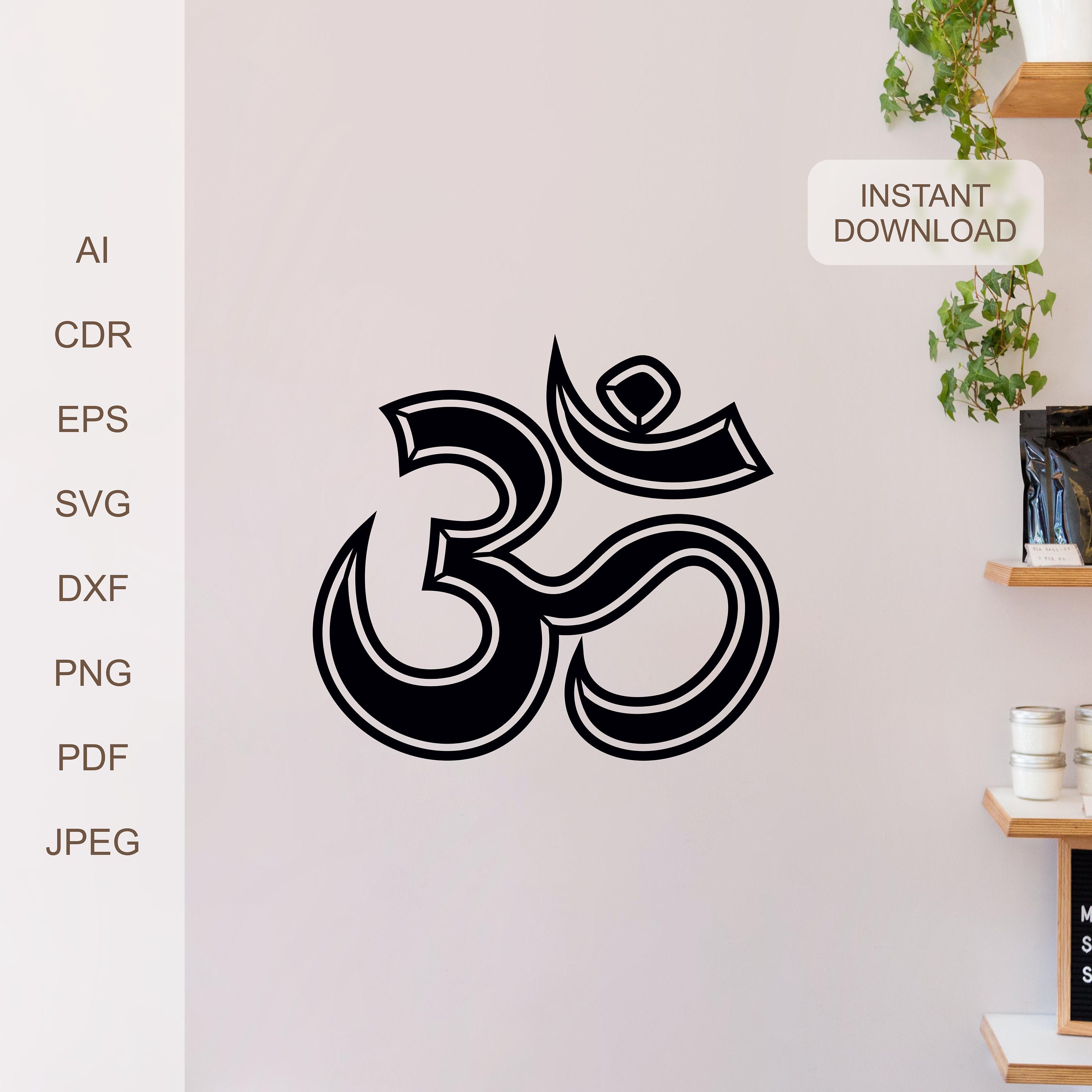 Om Sign Dxf Laser Cut Files Svg Files for Cricut Digital - Etsy UK