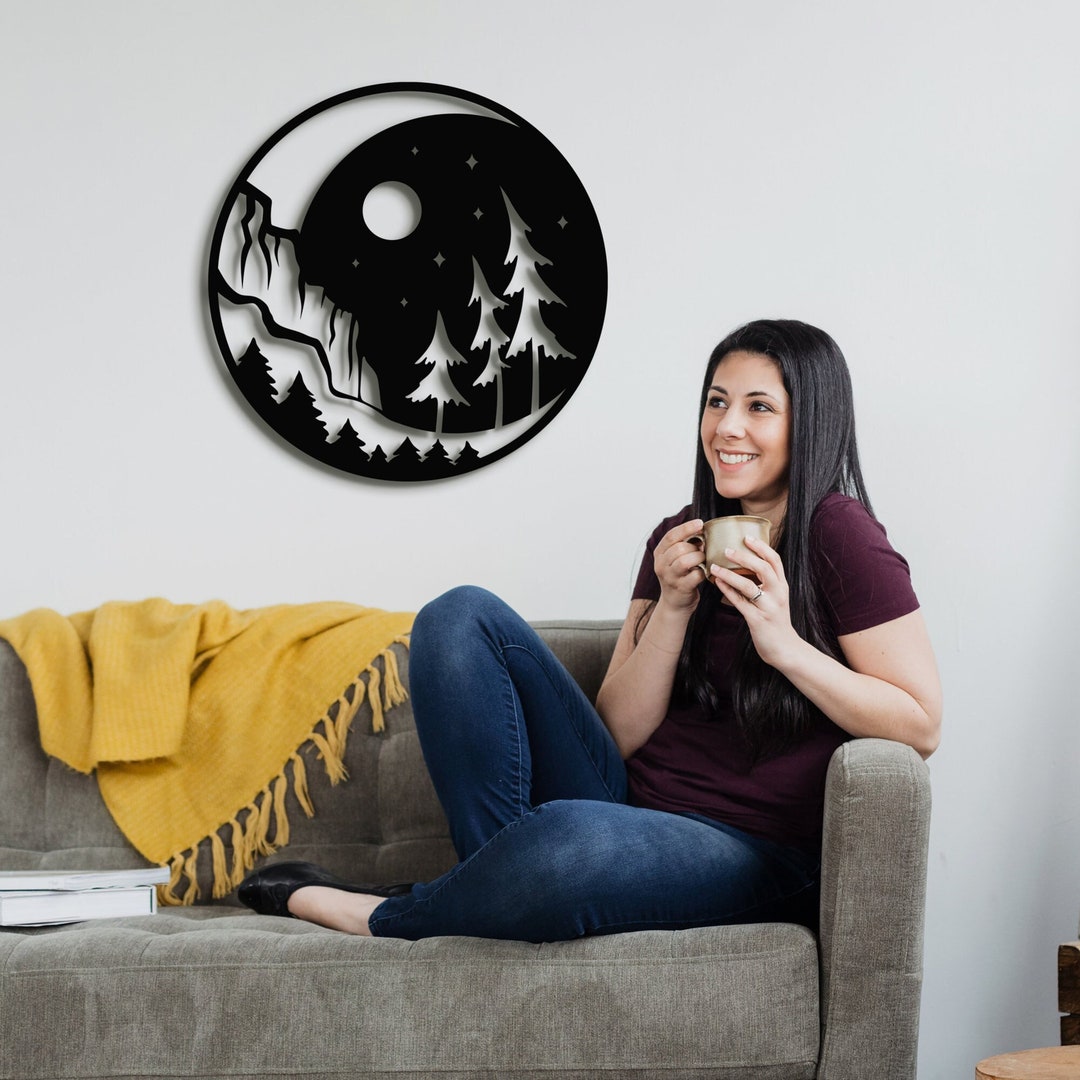 Mountains Svg Dxf Pdf Laser Cut Files Mountain Wall Art Svg Files for ...