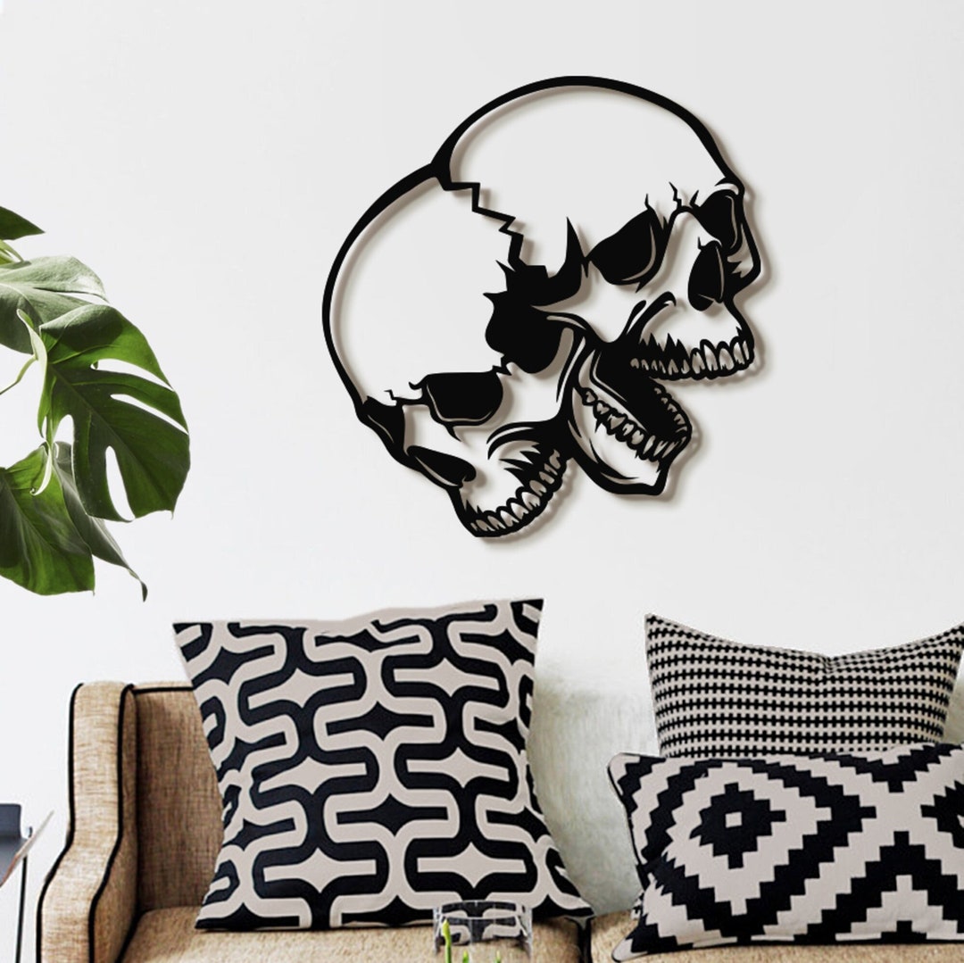 Human Skulls Svg Dxf Laser Cut Files Svg File for Cricut Gothic Dxf for ...