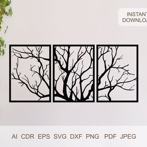 Tree Branches Svg Dxf Pdf Eps Laser Cut Files Svg File for Cricut ...