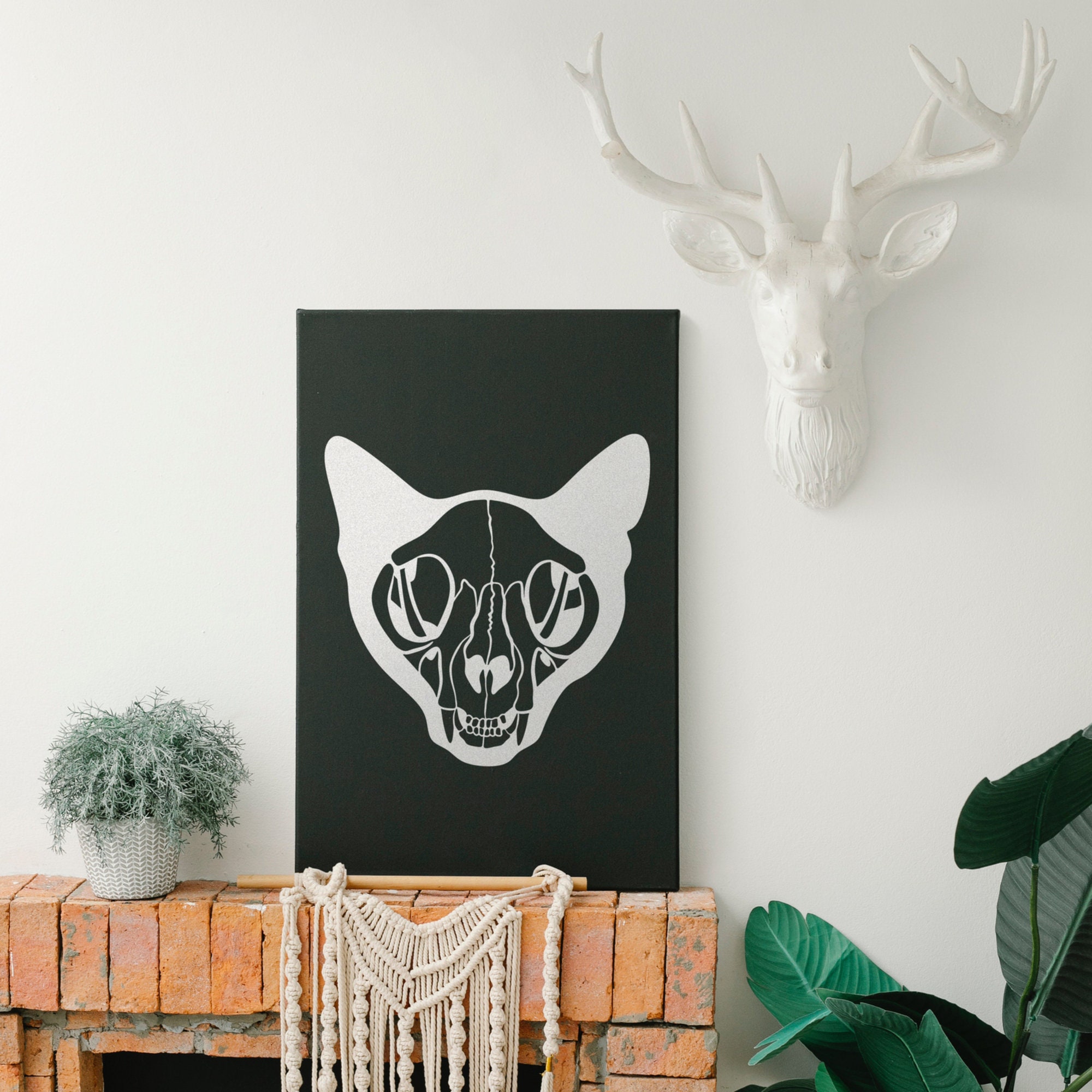 Cat Skull Svg Dxf Laser Cut Files Svg Files for Cricut Dxf - Etsy Canada