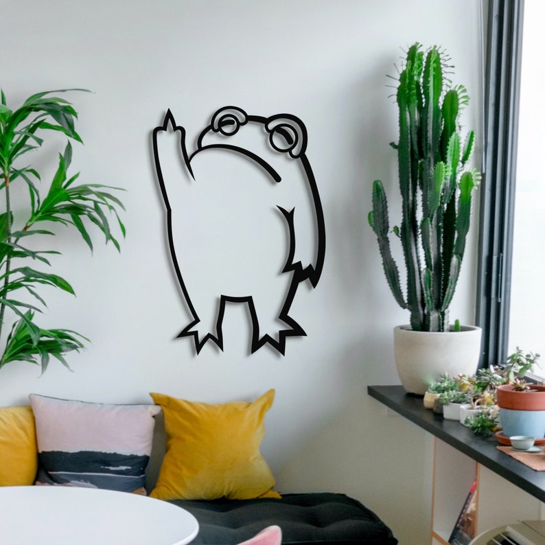 Frog Showing Middle Finger Svg DXF Laser Cut Files Svg Files - Etsy