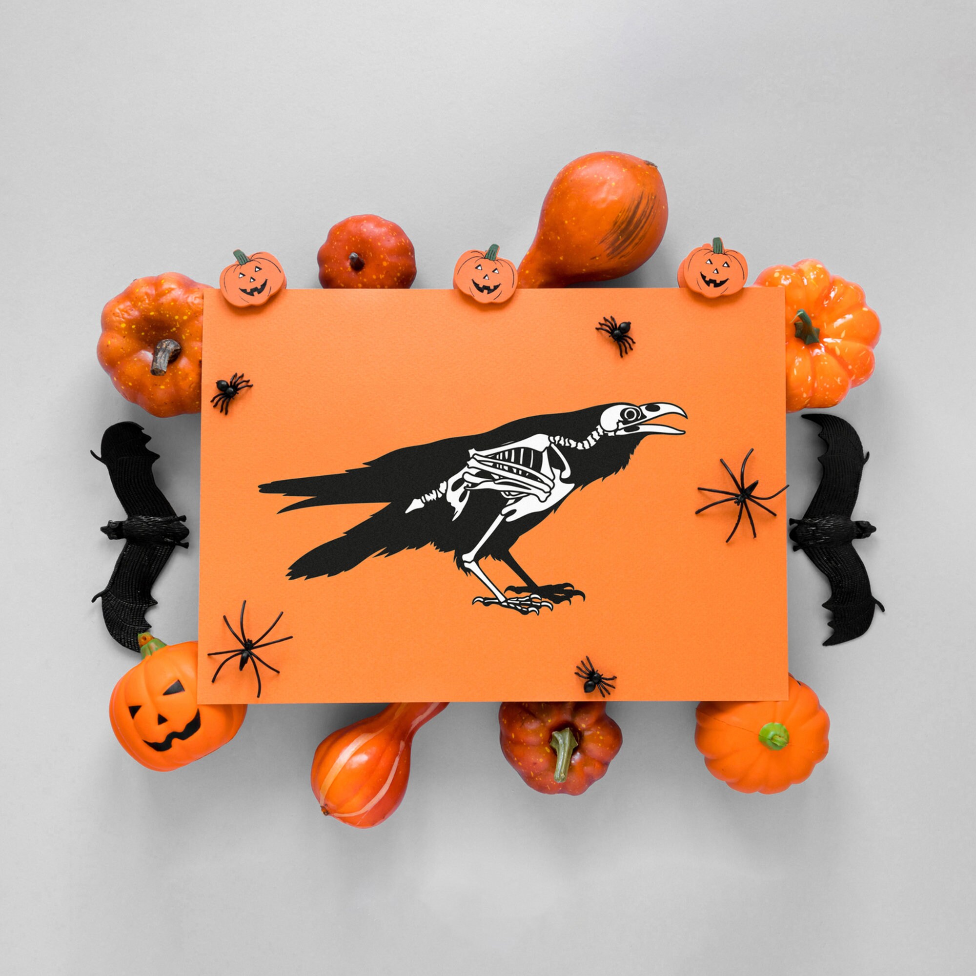 Crow Skeleton Svg Dxf Laser Cut Files Raven Svg Files for - Etsy UK