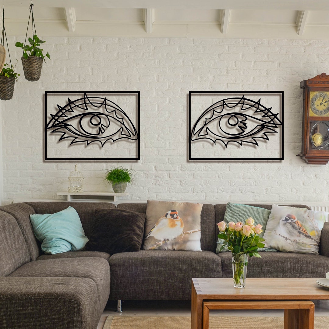 Eyes Line Art DXF Laser Cut Files SVG File for Cricut Wall Art Dxf File ...