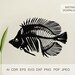 Fish Skeleton Svg Dxf Pdf Laser Cut Files Svg File for Cricut Fish ...