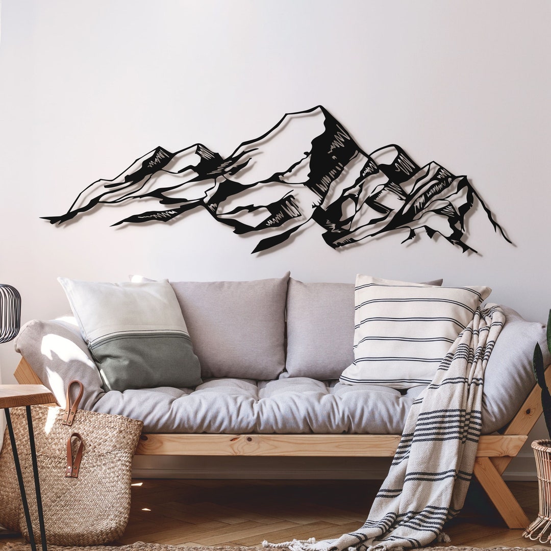 Mountain Svg Dxf Pdf Laser Cut Files Mountains Wall Art Svg Files for Cricut Digital Prints Png ...