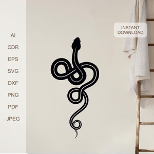 Snake Dxf Laser Cut Files Svg File for Cricut Digital Prints Png ...
