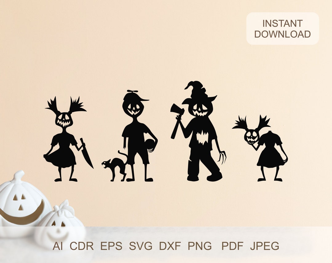 Zombie Family Yard Stake Svg Dxf Laser Cut Files Svg Files for Cricut ...
