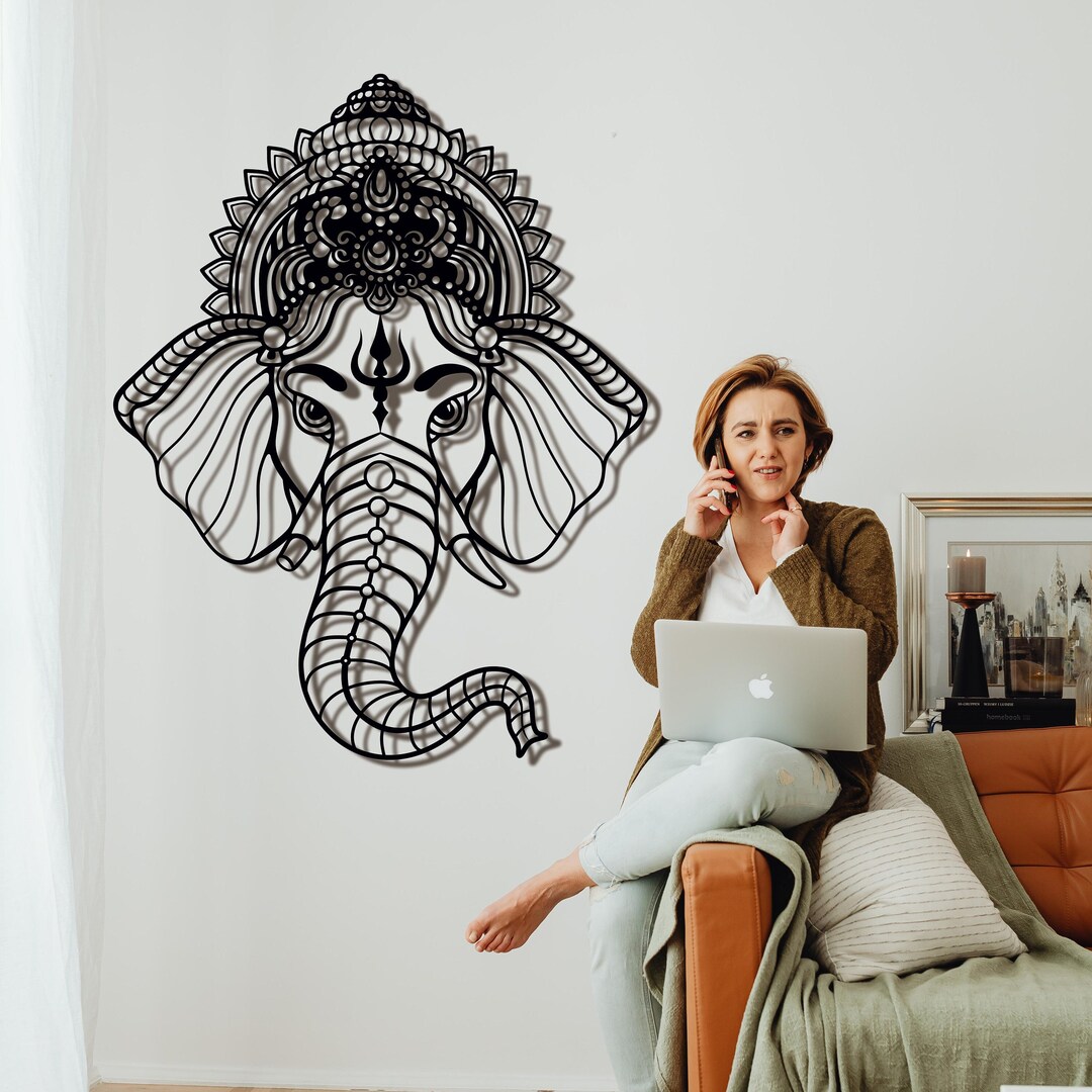 Ganesha Svg Dxf Laser Cut Files Mandala Elephant SVG Files for Cricut ...