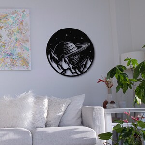 Saturn Svg Dxf Laser Cut Files Mountains Svg Files for Cricut Digital ...