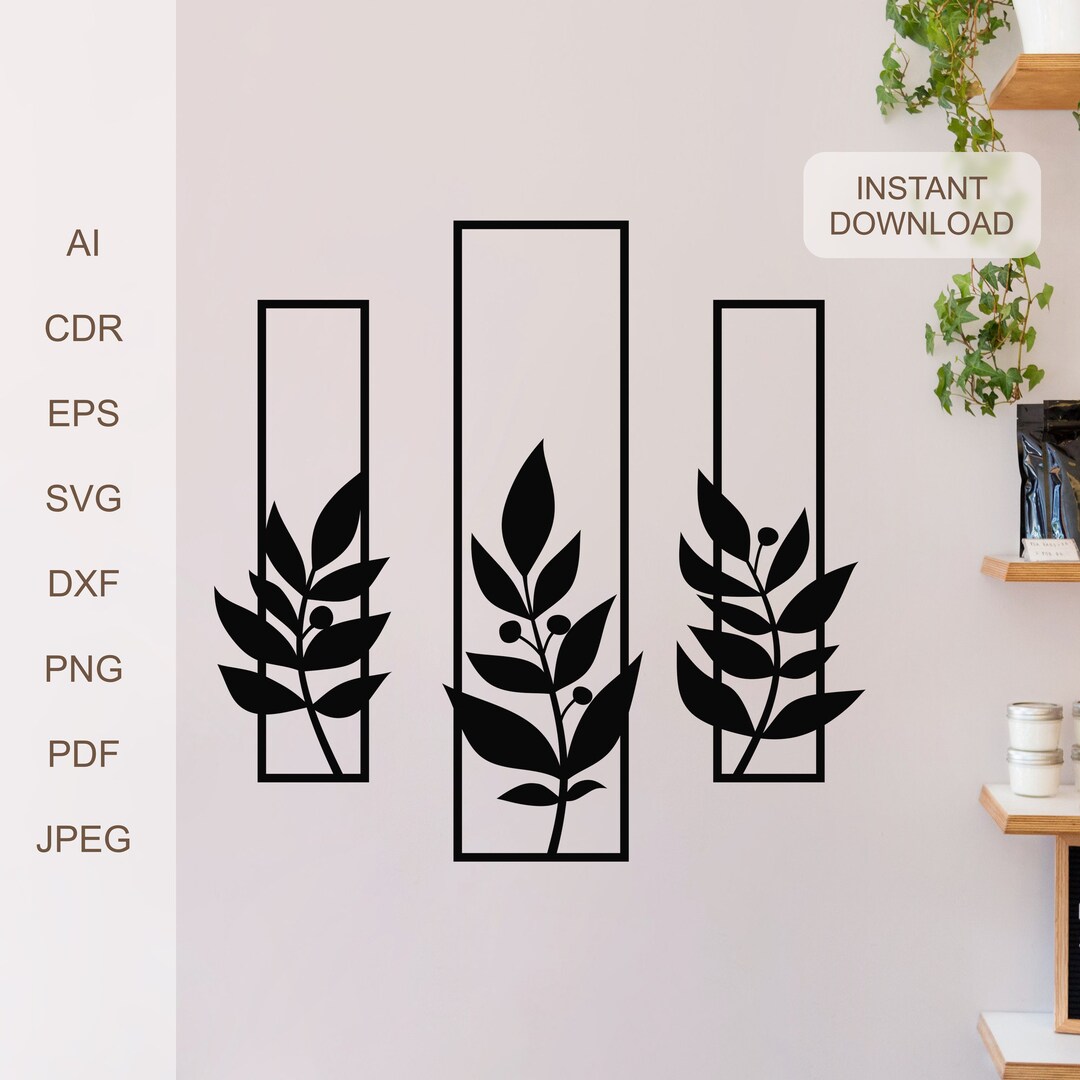 Tree Leaves Svg Dxf Laser Cut Files Svg Files for Cricut Dxf Files for ...