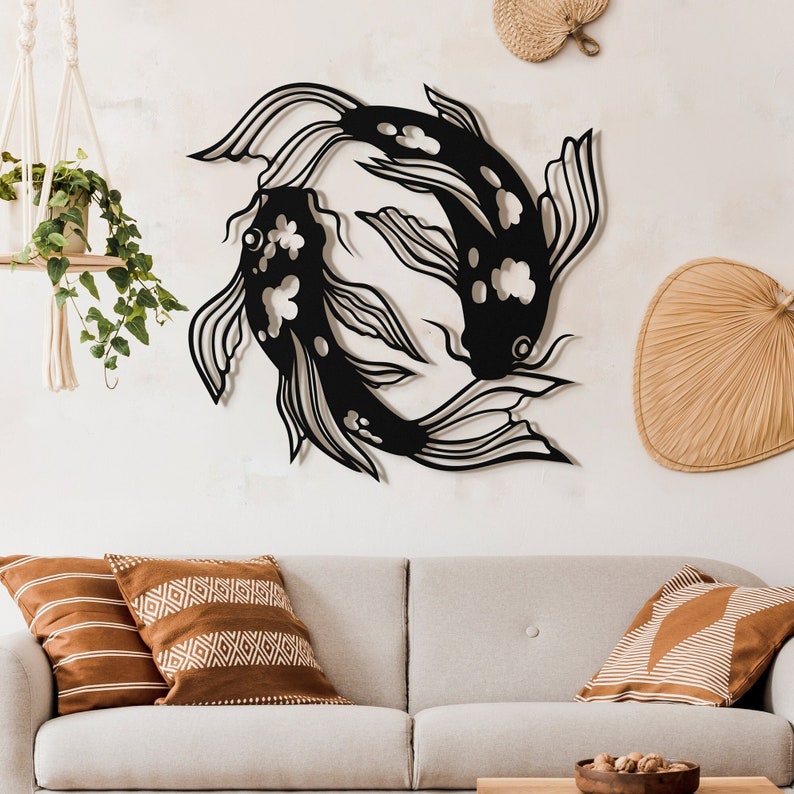 Koi Fish Svg Dxf Laser Cut Files Svg Files for Cricut Yin Yang - Etsy ...