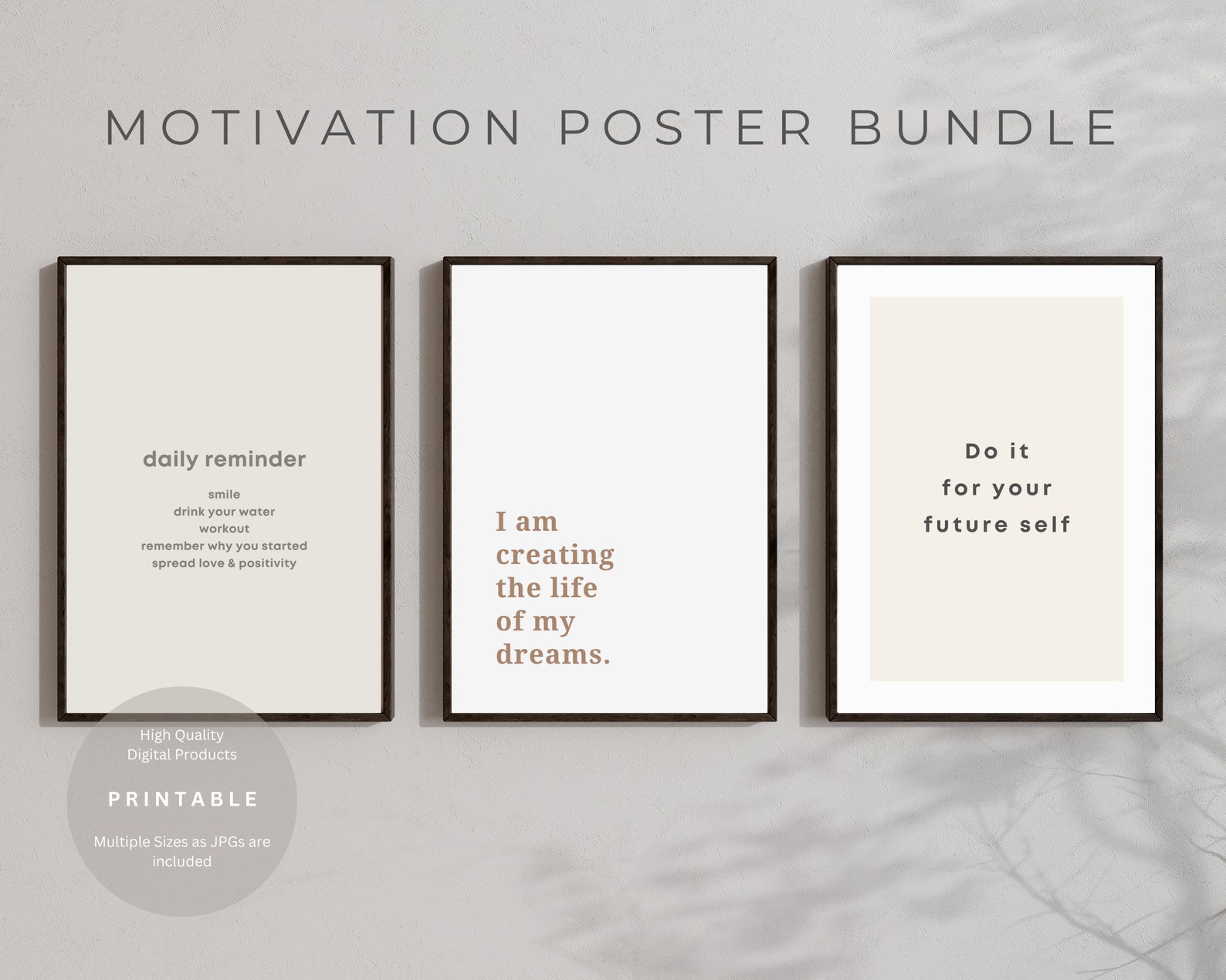 Motivational Poster Bundle Office Wall Decor Wall Art Printable JPG ...