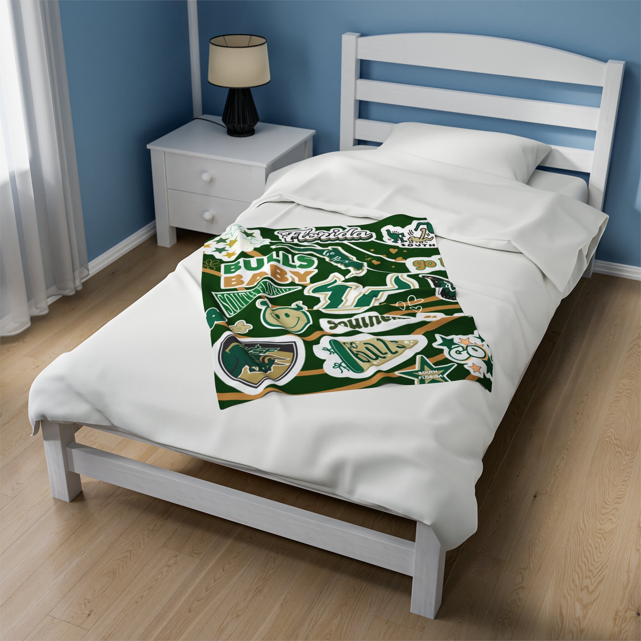 University of South Florida Bed Party Velveteen Plush Blanket - Etsy