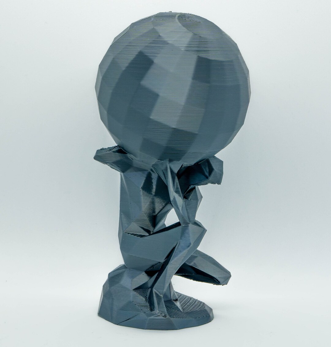 Contemporary 3D Printed Atlas Sculpture Polygonal Design for - Etsy