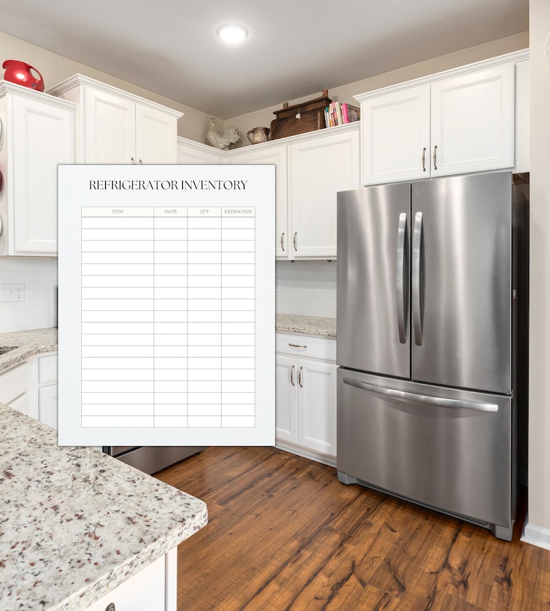 Refrigerator Inventory Printable - Instant Download - US Letter, A4, A5 ...
