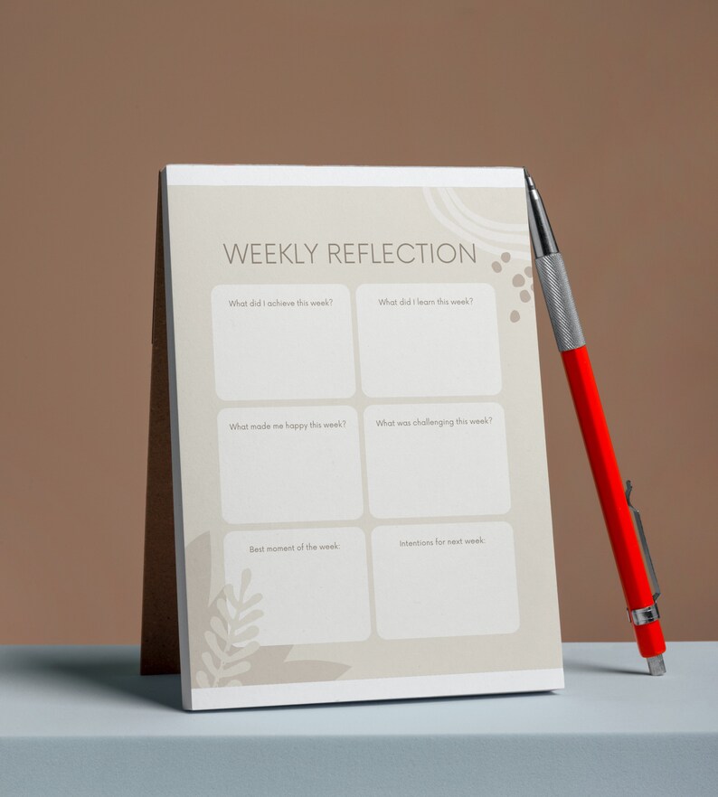 Daily Reflection Page, Weekly Reflection Page, Daily Organization Page ...