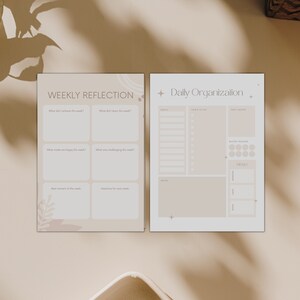 Daily Reflection Page, Weekly Reflection Page, Daily Organization Page ...