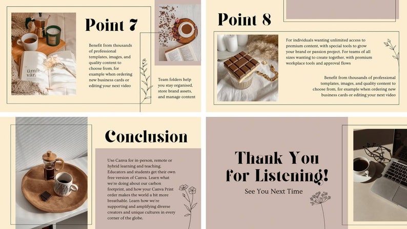 Editable Brown Beige Minimalist Aesthetic Retro Education Presentation ...