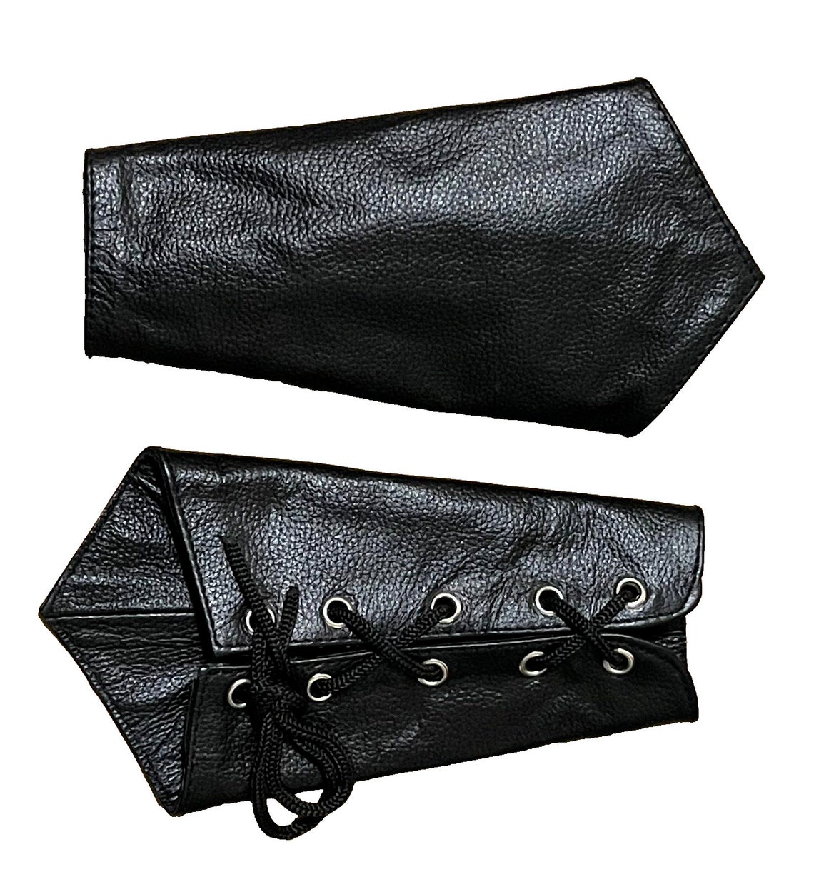 2 Pcs Leather Gauntlet Wristband Bracers Wrist Band Buckle Bracer Arm ...