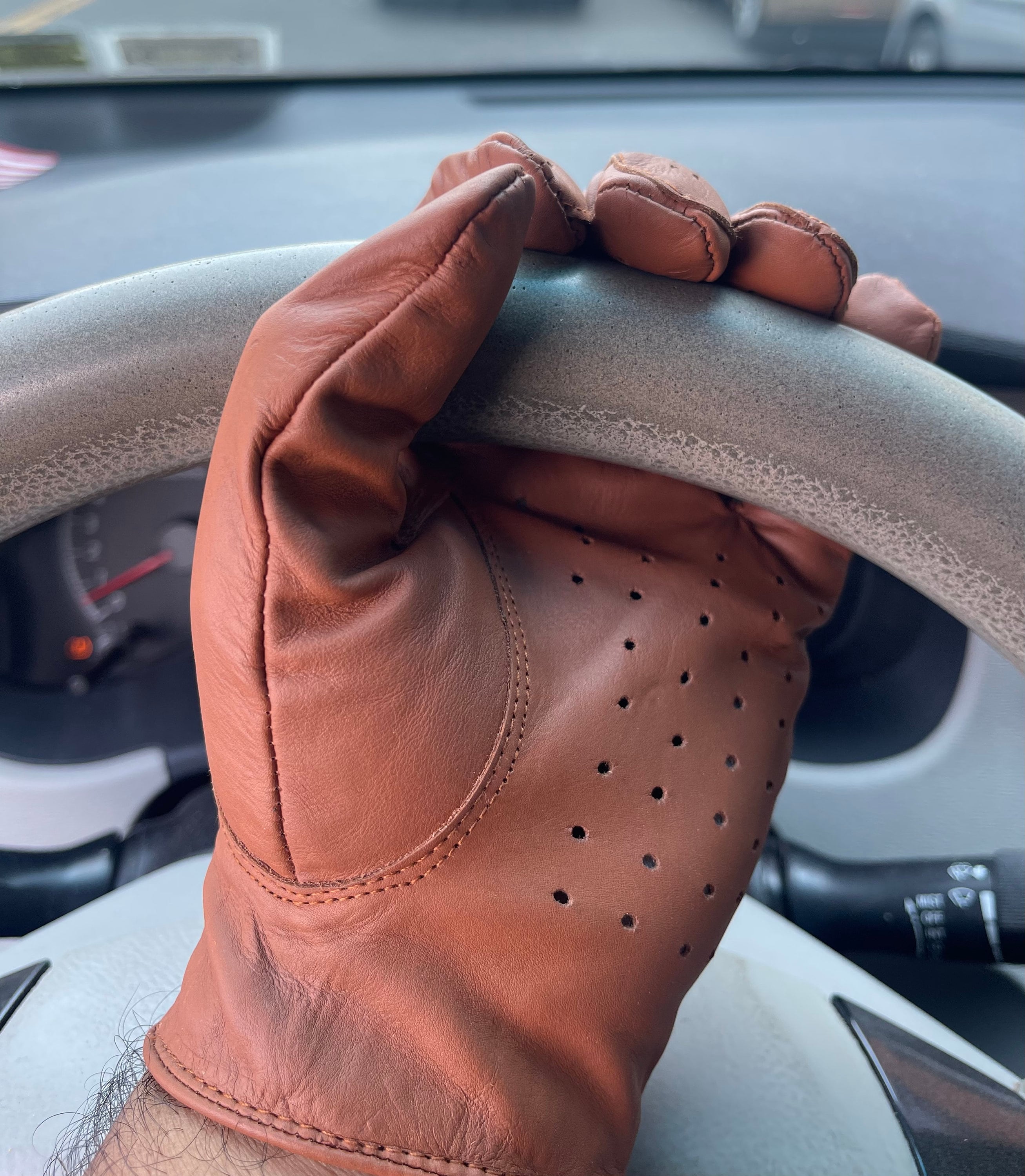 Mens Classic Driving Gloves Soft Genuine Real Cowhide Leather Full ...