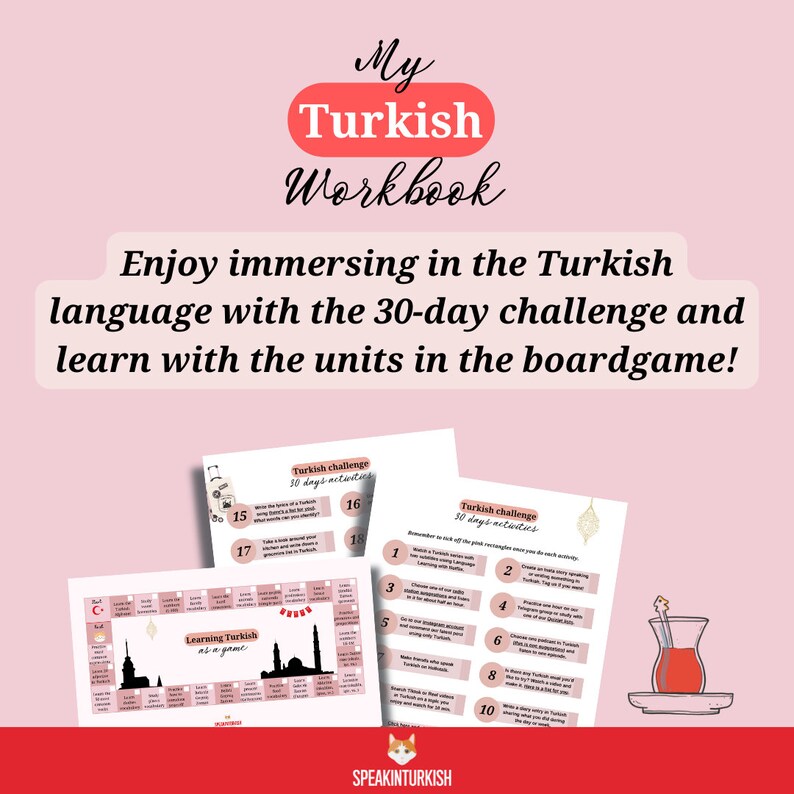 Turkish Language Workbook: Digital Study Planner With Stickers - Etsy