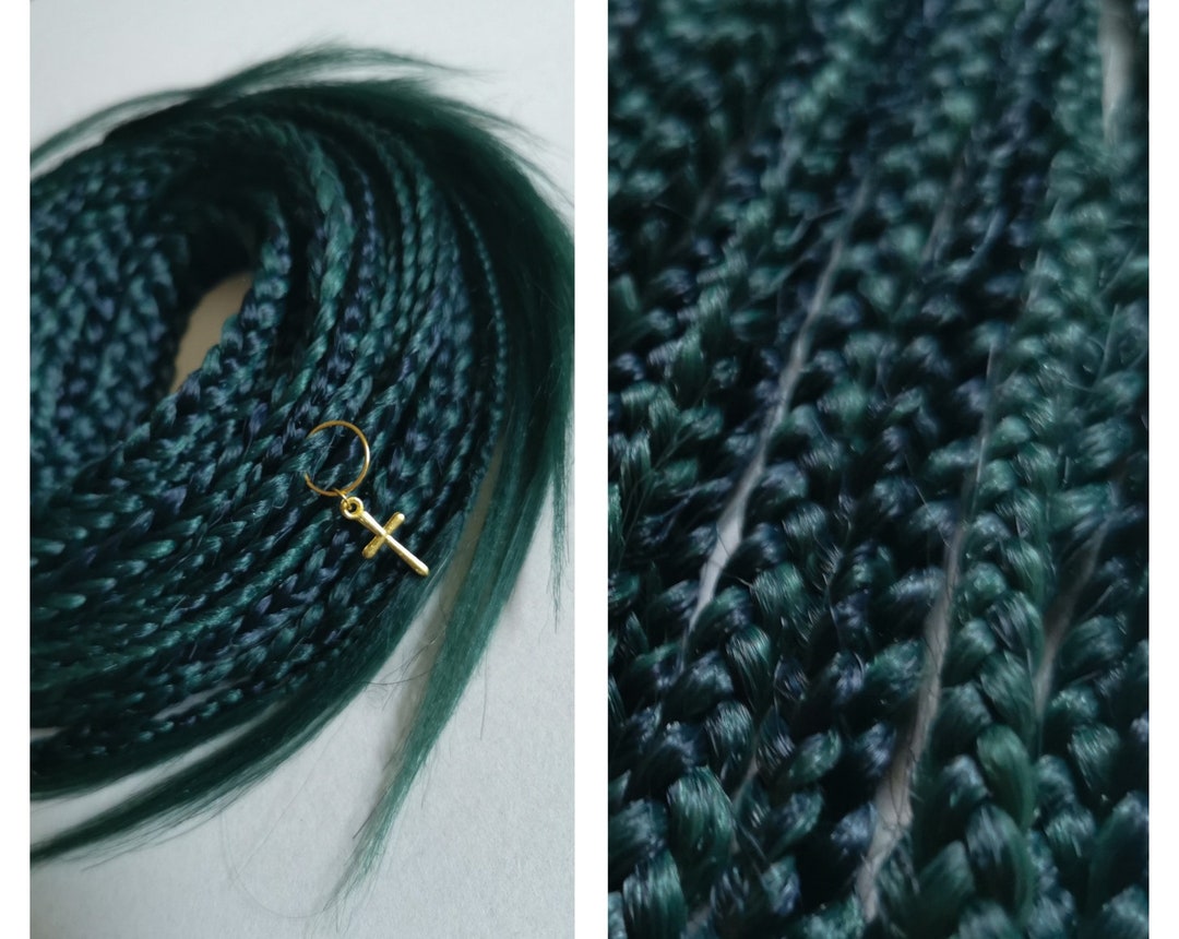DE Synthetic Braids Dark Emerald Green Blend Dreadlocks Temporary Locs ...