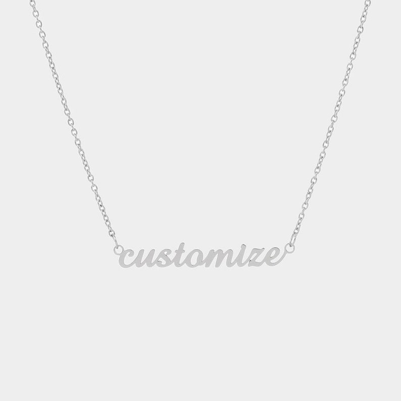 Gold Name Plate Necklace Personalized Mama Jewelry Customizable X Mas T For Her With Multiple