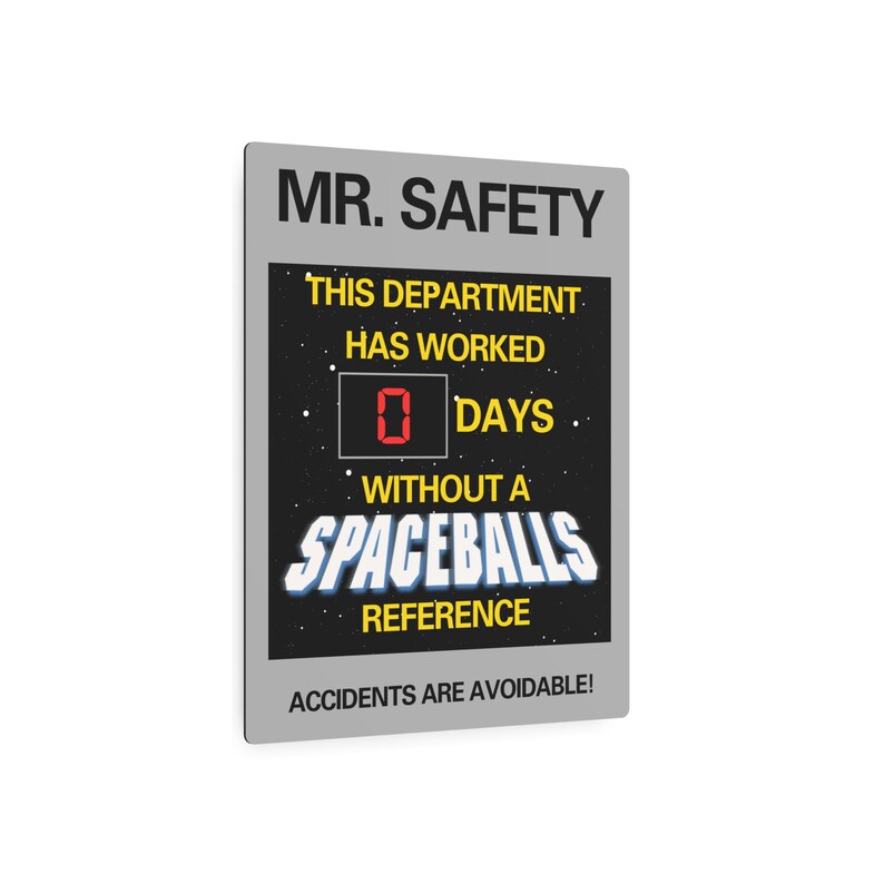 Spaceballs the Movie Inspired Work Place Safety Metal Art Sign - Etsy