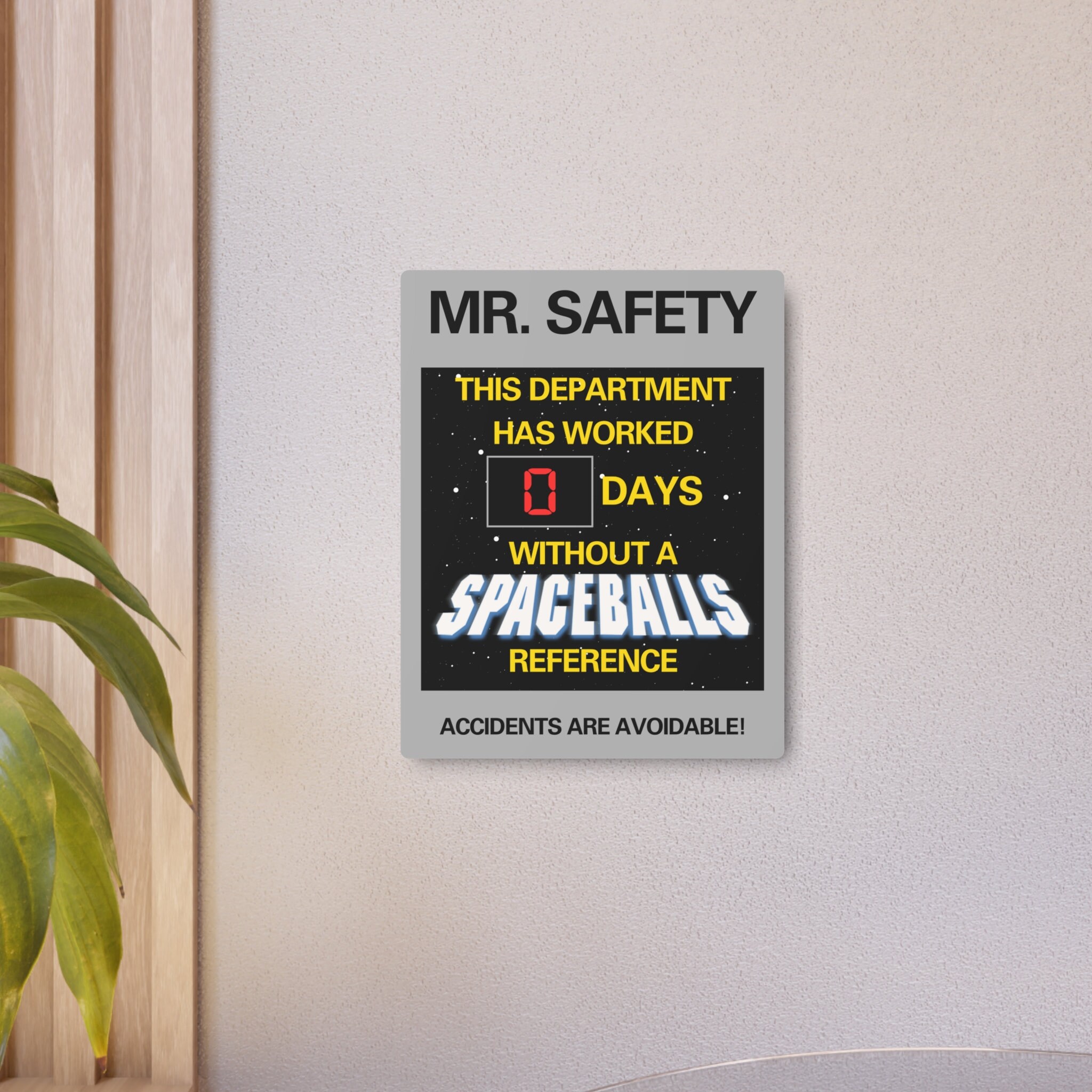 Spaceballs the Movie Inspired Work Place Safety Metal Art Sign - Etsy