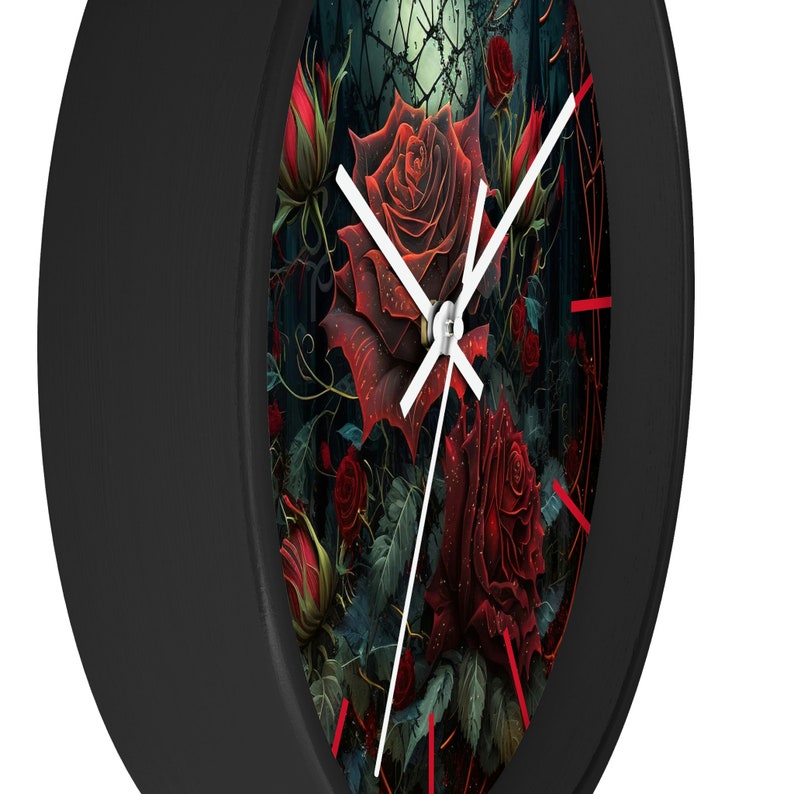 Gothic Roses Wall Clock, Fantasy, Home Decor, Gothic, Goth - Etsy