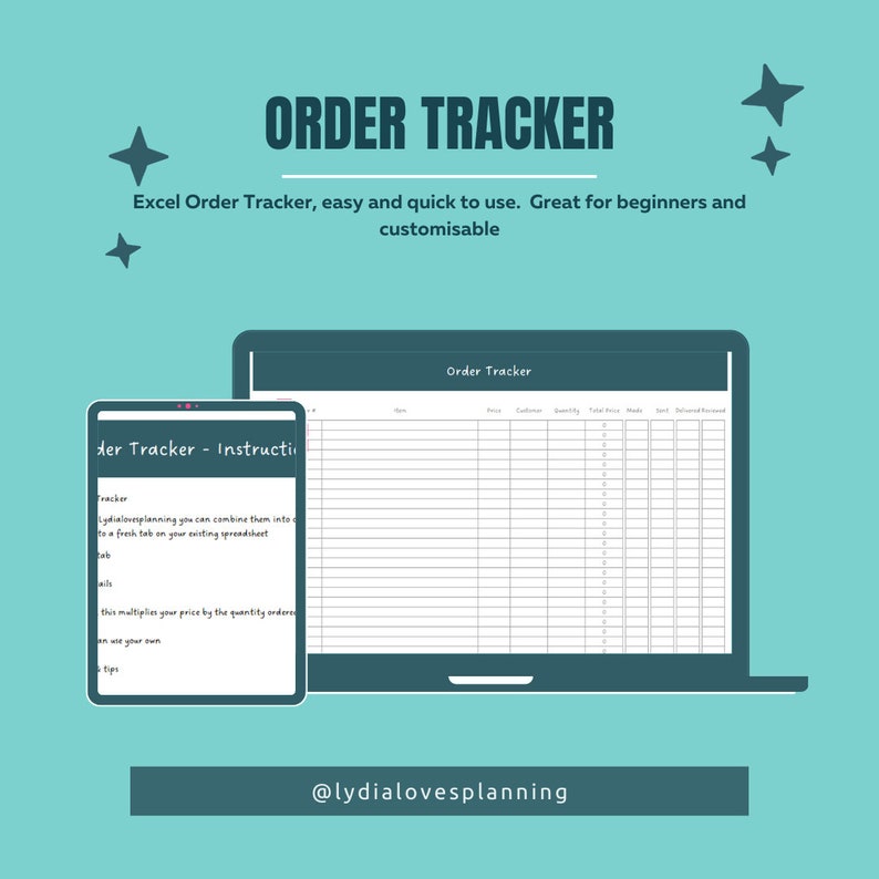 Excel Order Tracker for Small Business - Etsy