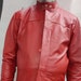 Mens Lambskin Red Leather Trench Coat | Classic Trench Coat | Celebrity ...