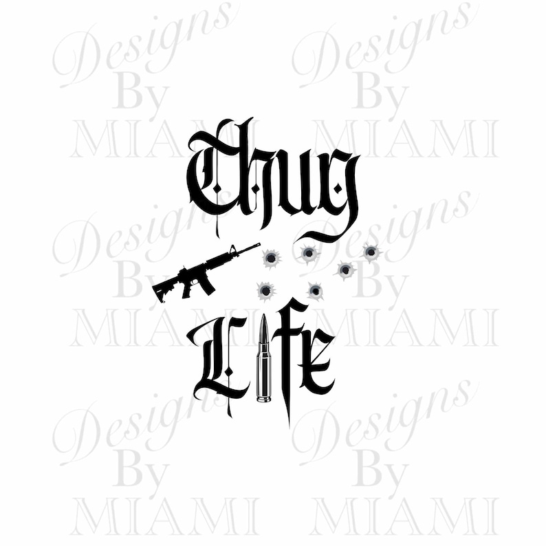 Thug Life PNG SVG Clip Art Transparent Art Cut File - Etsy