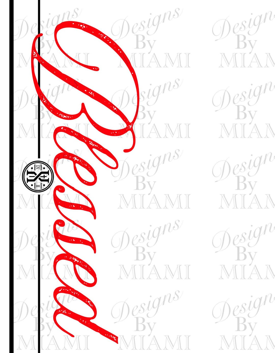 Blessed Vertical Script Svg Png Pdf Jpg | Christian Word Design With ...