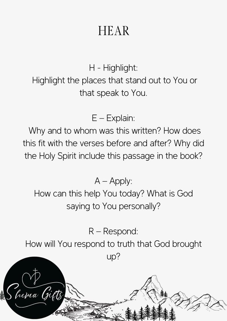 Bible Study Method Cards (printable) - Bible Reading Tools, Scripture ...