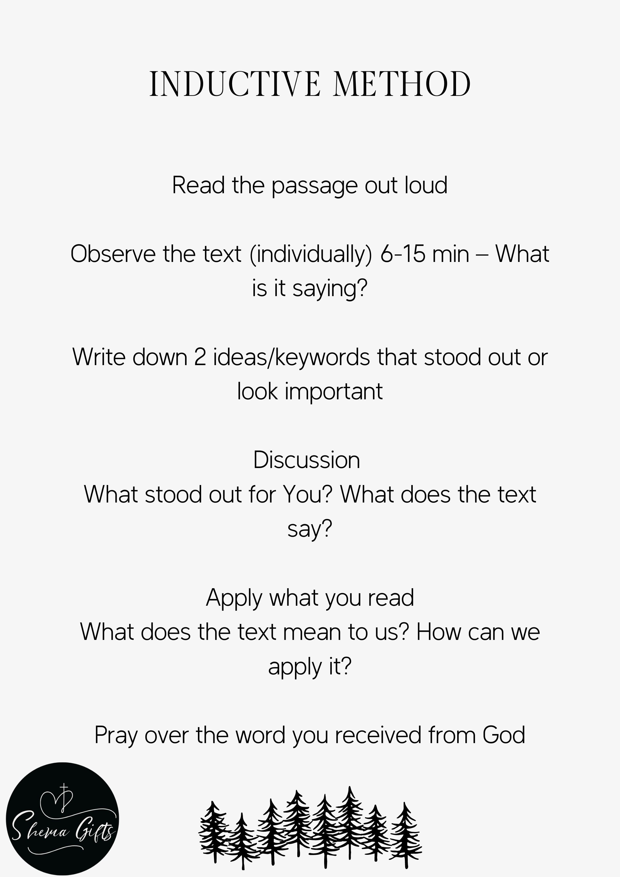 Bible Study Method Cards printable Bible Reading Tools, Scripture ...