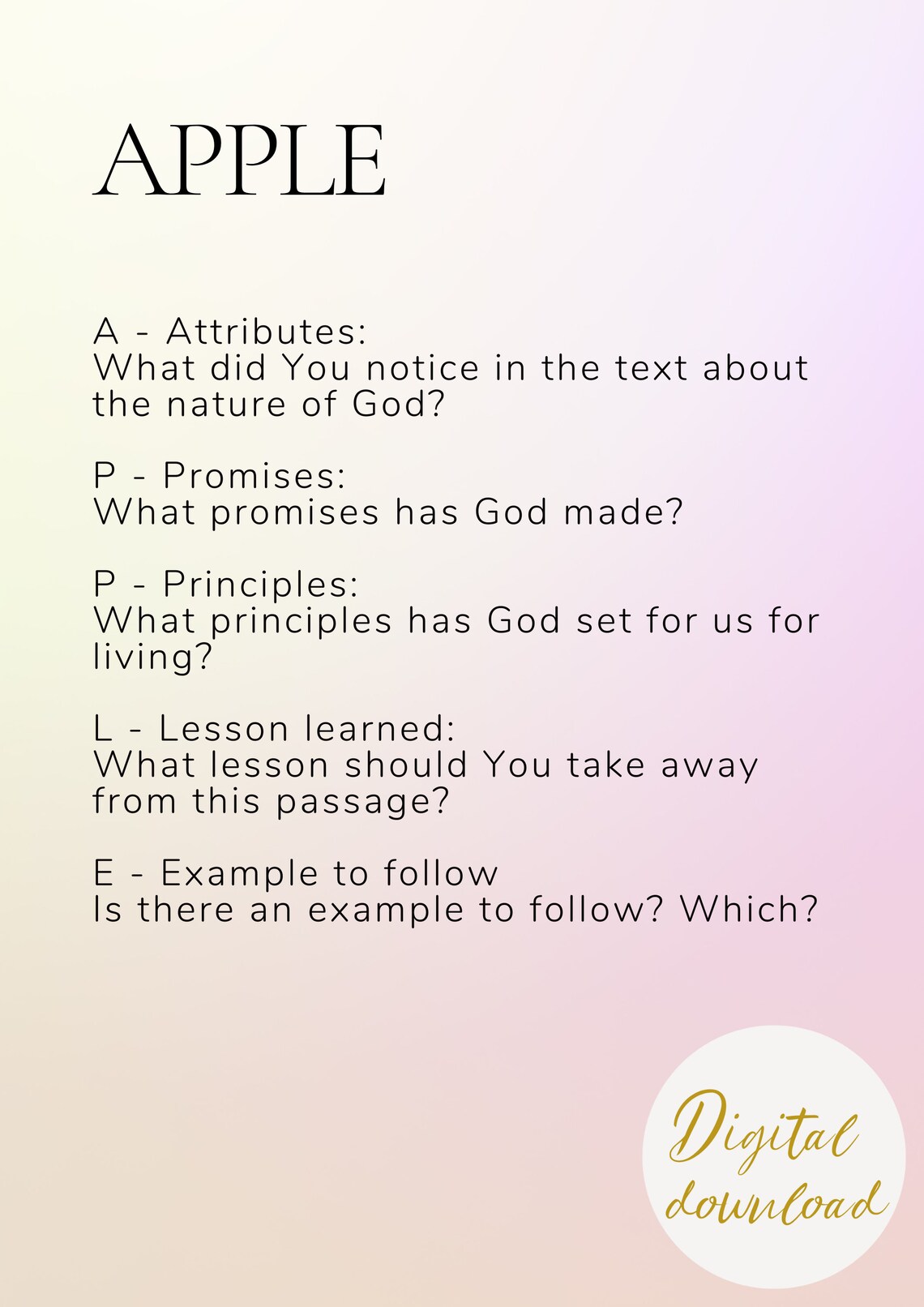 Bible Study Method Cards (printable) - Bible Reading Tools, Scripture ...