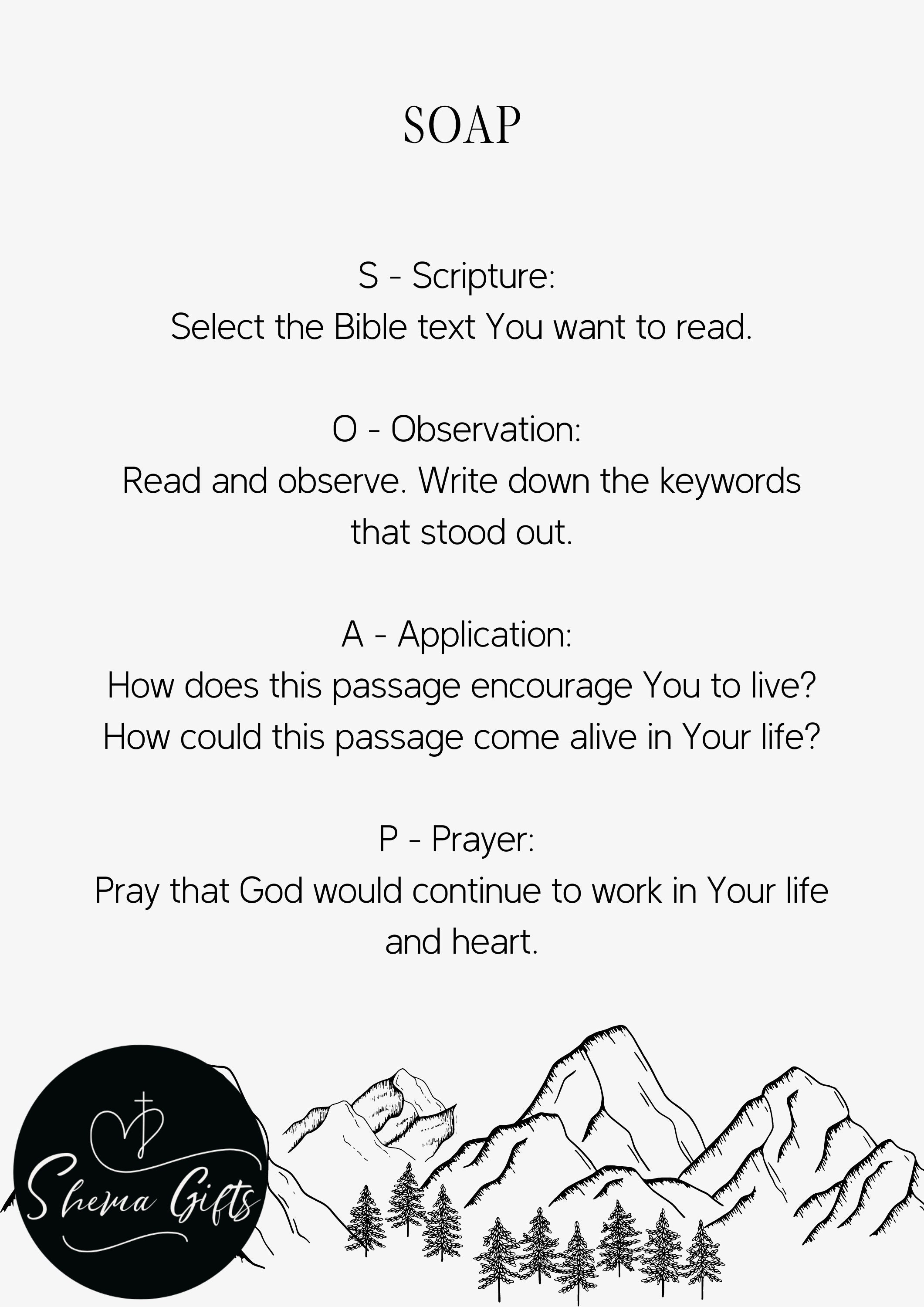Bible Study Method Cards printable Bible Reading Tools, Scripture ...