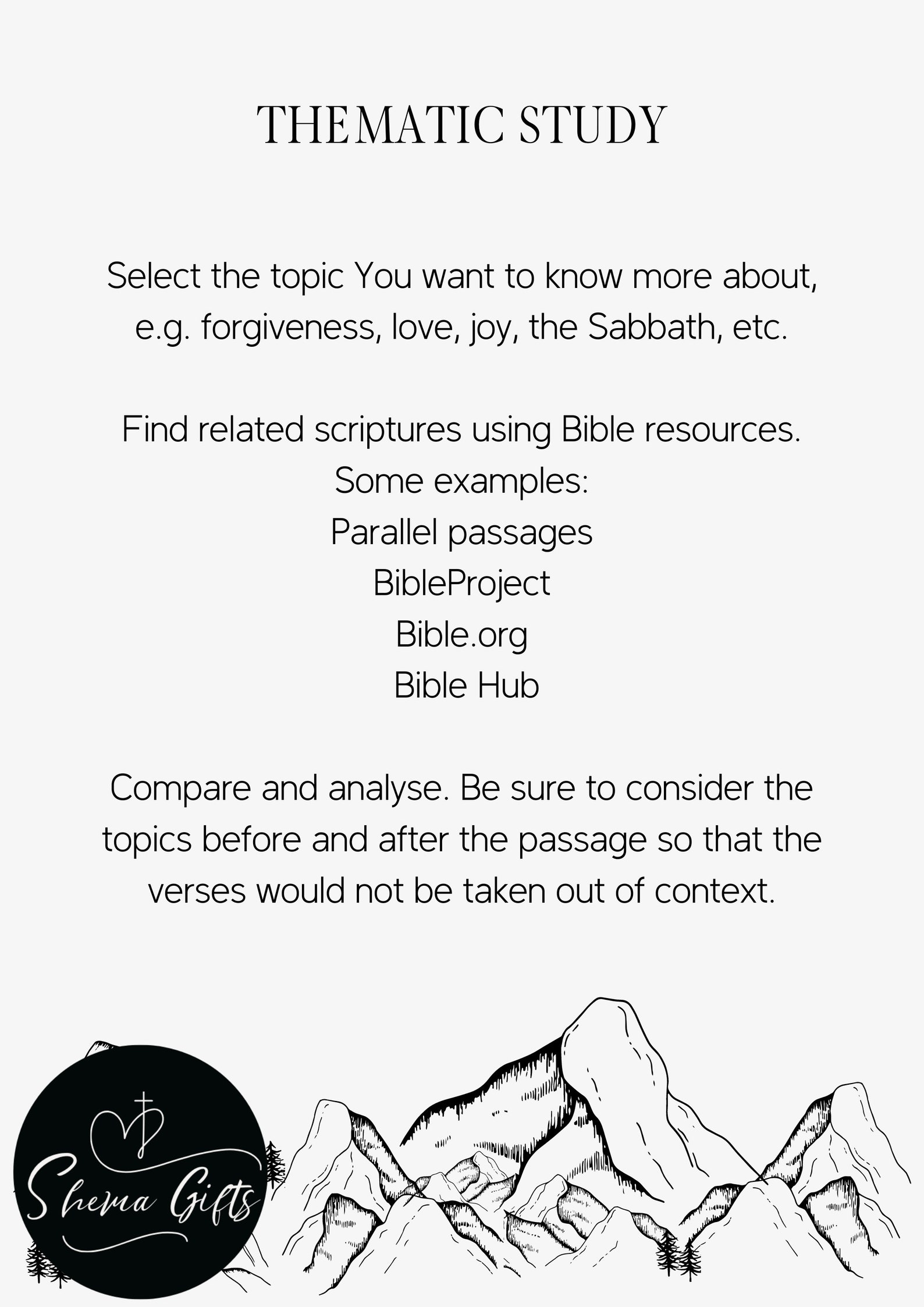 Bible Study Method Cards (printable) - Bible Reading Tools, Scripture ...