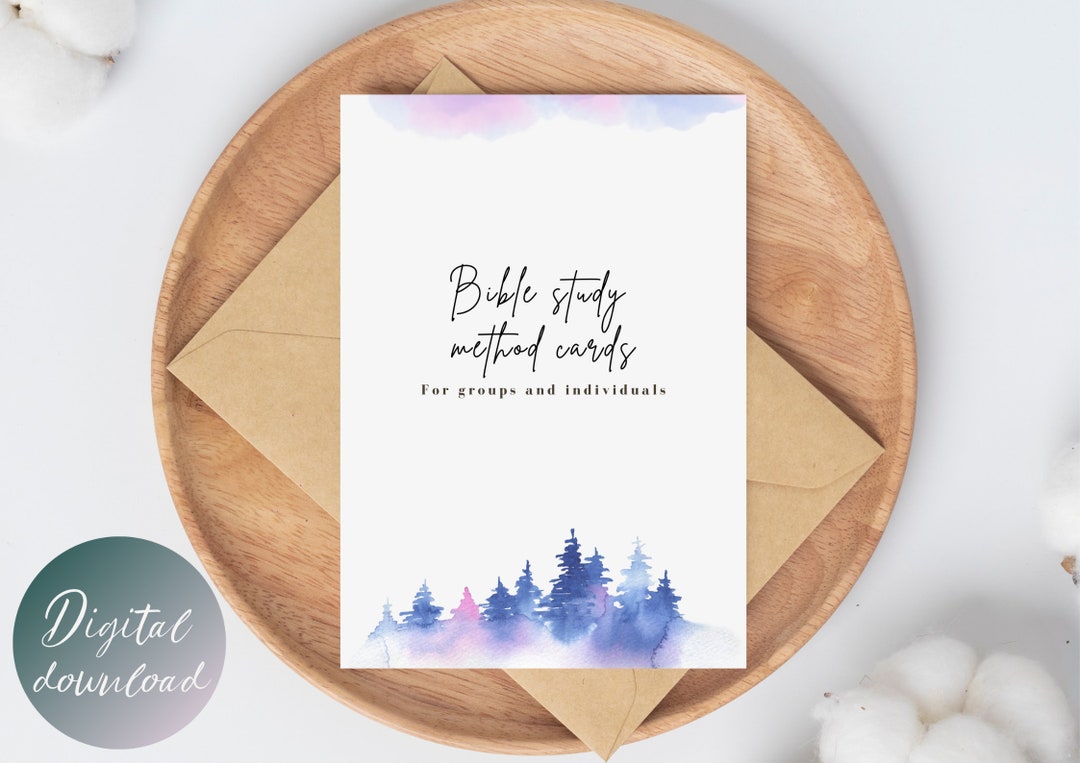 Bible Study Method Cards (printable) - Bible Reading Tools, Scripture ...