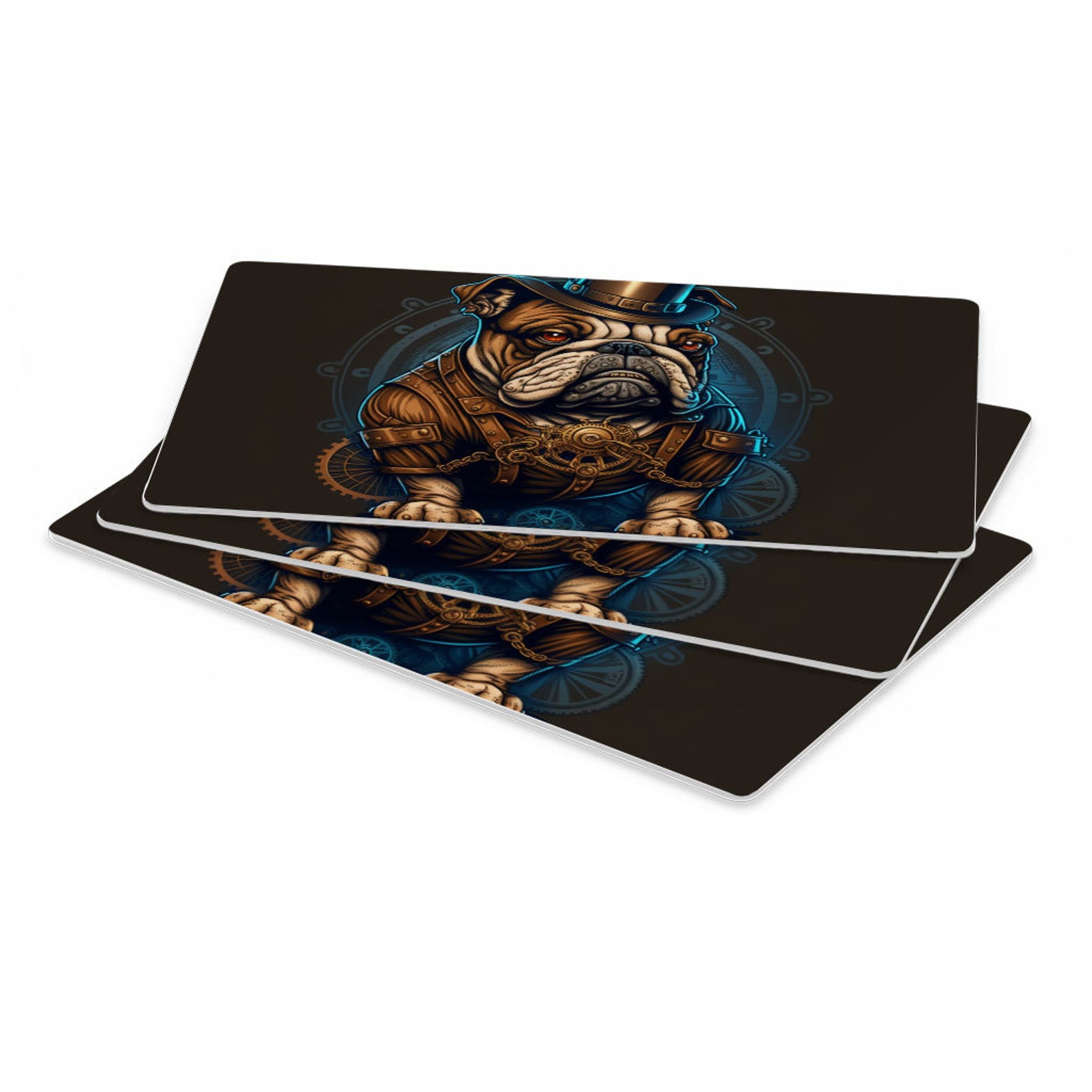 Cool Bulldog Pet Food Mat – Printed Anti-slip Pet Bowl Mat – Cute Pet ...