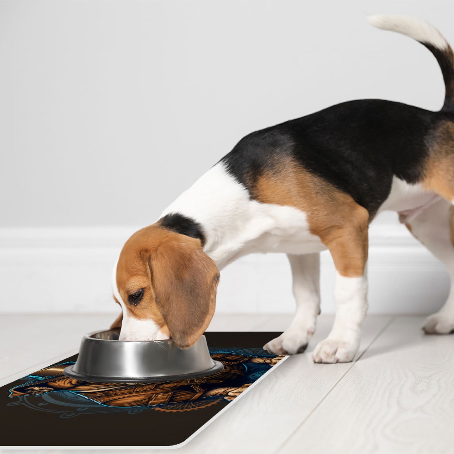 Cool Bulldog Pet Food Mat – Printed Anti-slip Pet Bowl Mat – Cute Pet ...