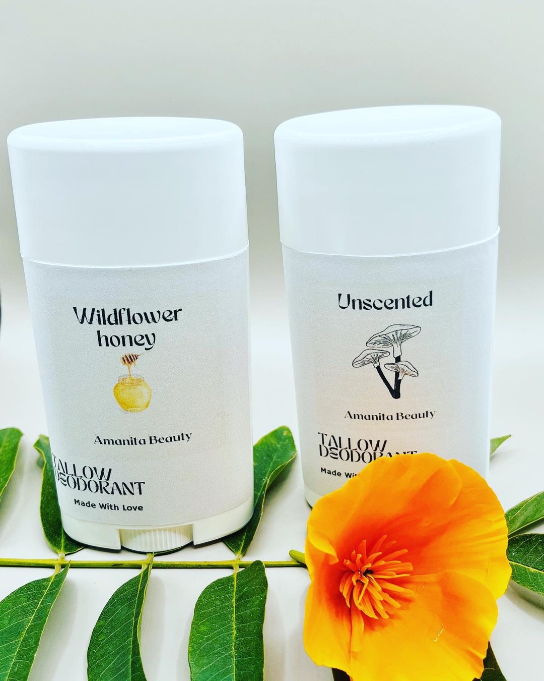 Natural Deodorant/ Grass Fed Pasture Raised Tallow/ Mushroom Infused ...