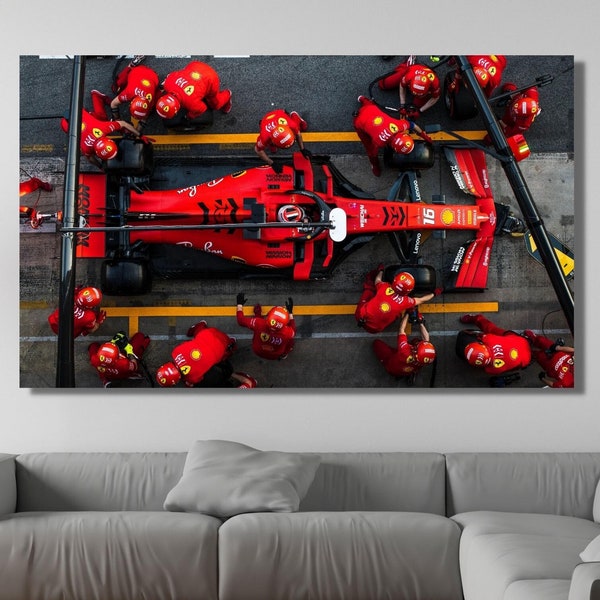 Ferrari Pit Stop Poster - Etsy