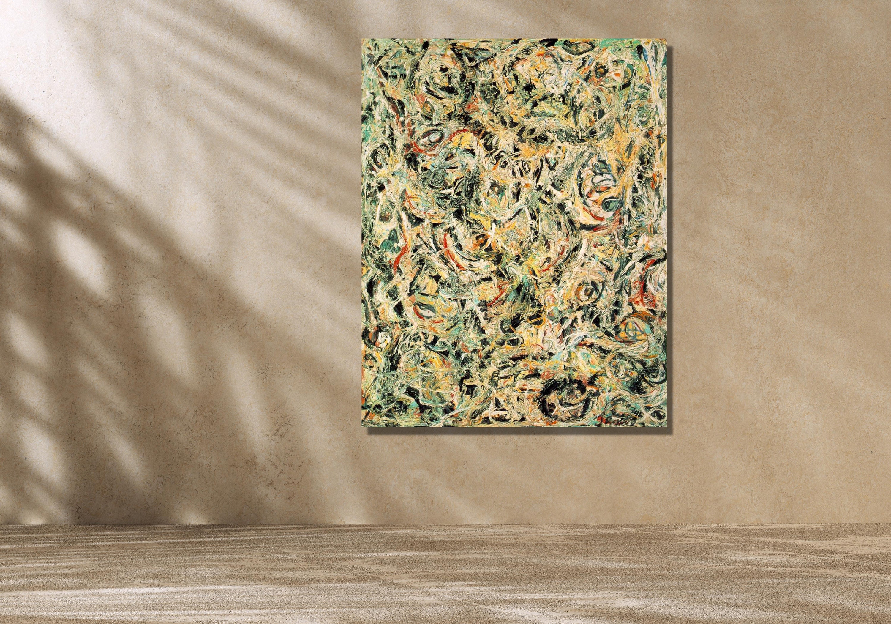 Eyes in the Heat Poster,jackson Pollock Canvas Wall Art Design, Eyes ...