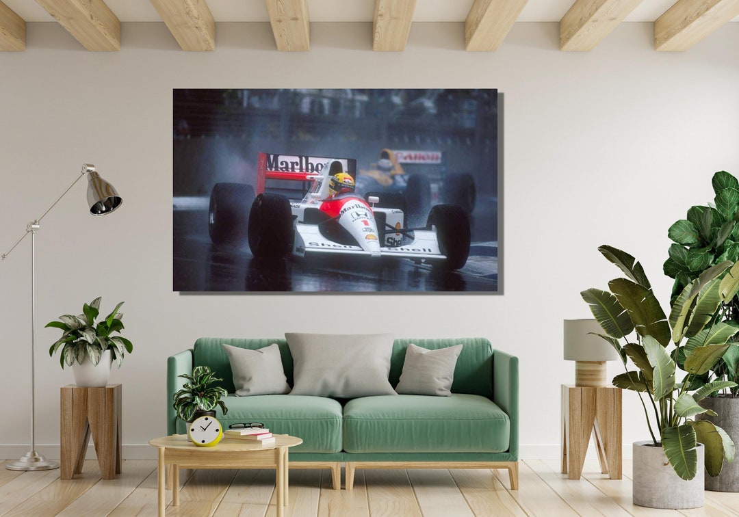 Ayrton Senna Canvas Wall Art Design, Poster, Print, Decor for Home ...