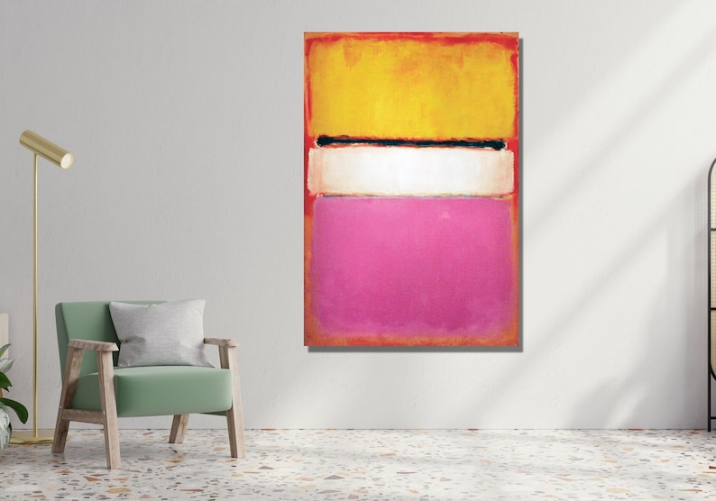 White Center Printmark Rothko Canvas Wall Art Design Poster - Etsy